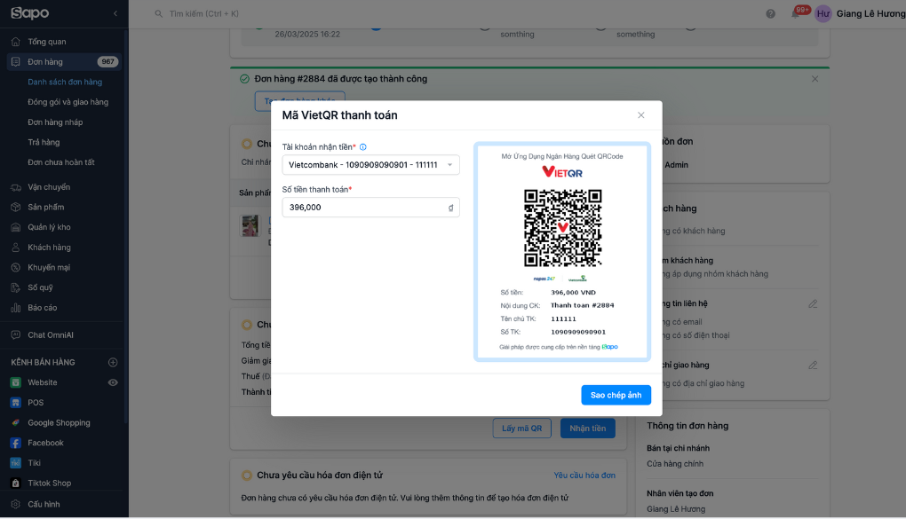 Tối ưu thanh toán đơn hàng: Trải nghiệm mới cùng VietQR Pro